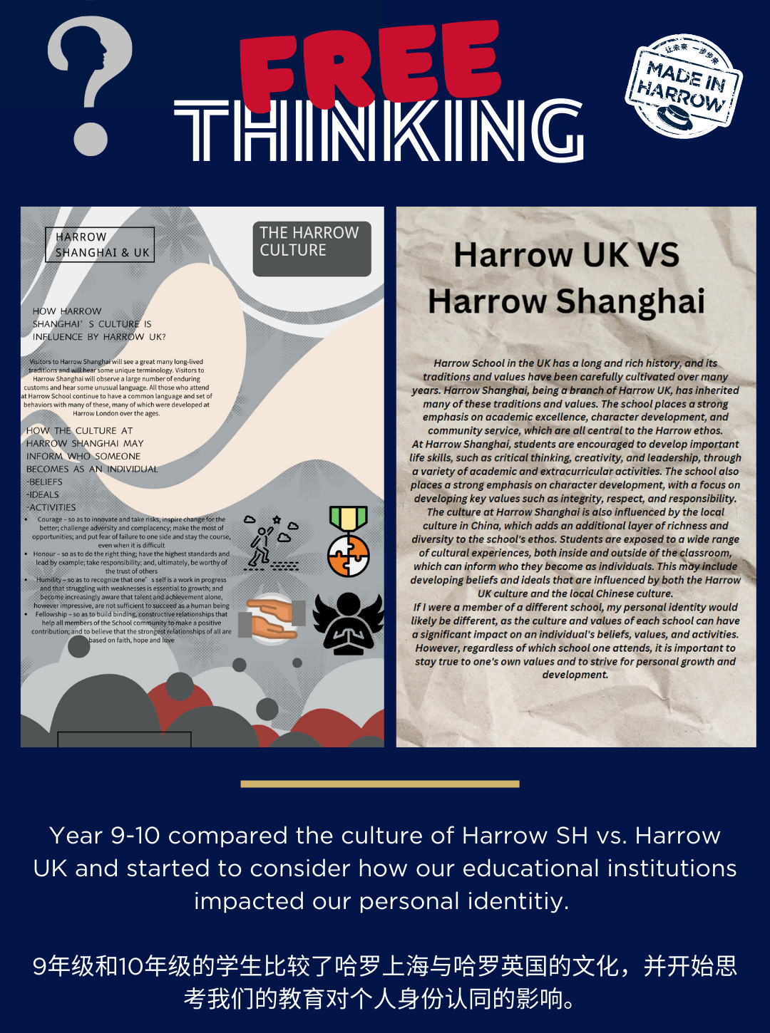 Harrow Free Thinking Week - Harrow Shanghai